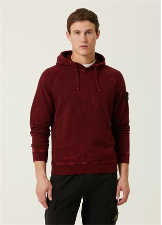 Stone Island Erkek Bordo Kapüşonlu Sweatshirt S EU Stone Island Erkek Bordo Kapüşonlu Sweatshirt S EU