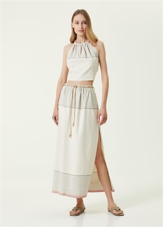 In the Mood for Love Kadın Zen Beli Kuşaklı Çizgili Maksi Etek S EU In the Mood for Love Kadın Zen Beli Kuşaklı Çizgili Maksi Etek S EU