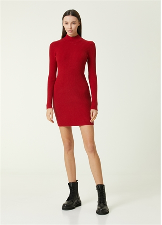 Michael Kors Kadın Kırmızı Dik Yaka Mini Kaşmir Triko Elbise S EU Michael Kors Kadın Kırmızı Dik Yaka Mini Kaşmir Triko Elbise S EU