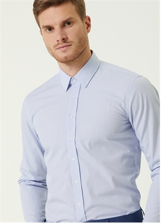 Network Erkek Slim Fit Lacivert Beyaz Mikro Desenli Gömlek 38 EU Network Erkek Slim Fit Lacivert Beyaz Mikro Desenli Gömlek 38 EU