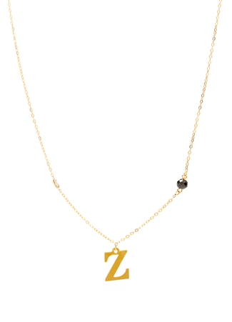 Collection-Alper Tunçoku Kadın Z Harfi Formlu Altın Rengi Kolye EU