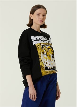 Stella McCartney Kadın Tom Tosseyn Siyah Bisiklet Yaka Sweatshirt M EU