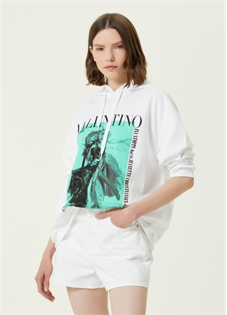 Valentino Kadın Beyaz Kapüşonlu Baskılı Sweatshirt Xs Eu Valentino Kadın Beyaz Kapüşonlu Baskılı Sweatshirt Xs Eu