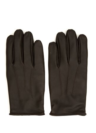 Beymen Club Erkek Kahverengi Deri Eldiven EU