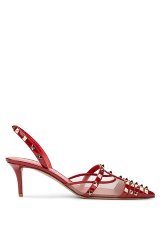 Valentino Garavani Kadın Kırmızı Deri Topuklu Ayakkabı 38 EU