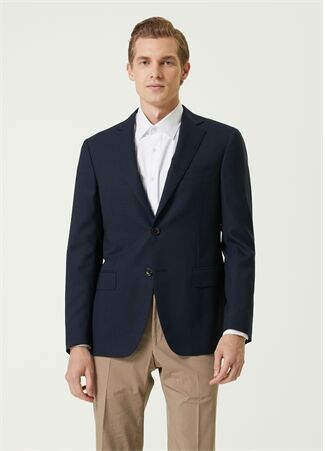 Pal Zileri Erkek Lacivert Kelebek Yaka Yün Ceket 48 IT