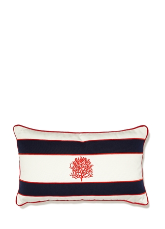 Beymen Home Coral Border Lumbar 30x50 Yastık Lacivert Beymen Home Coral Border Lumbar 30x50 Yastık Lacivert