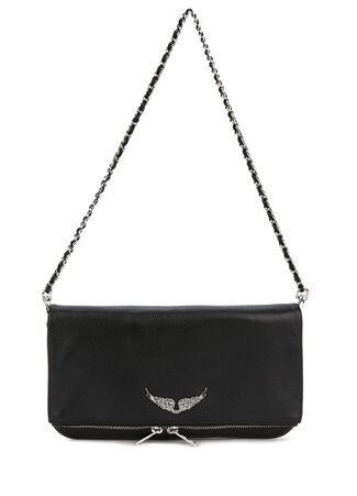 Zadig&Voltaire Kadın Siyah Logo Detaylı Deri Çanta EU