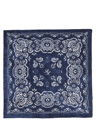 Polo Ralph Lauren Kadın Lacivert Etnik Desenli Eşarp EU