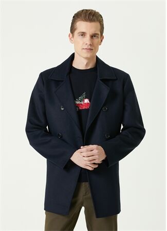 Beymen Club Erkek Lacivert Kruvaze Kaban S EU