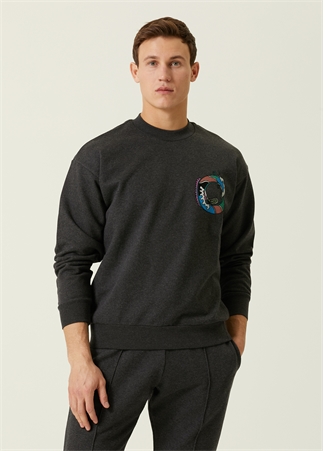 Canali X 8on8 Erkek Gri Logo Detaylı Sweatshirt 46 IT Canali X 8on8 Erkek Gri Logo Detaylı Sweatshirt 46 IT