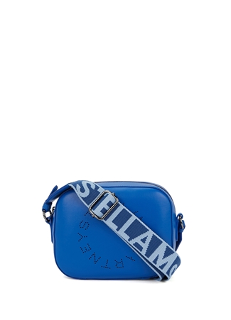 Stella McCartney Kadın Mini Mavi Logolu Omuz Çantası EU
