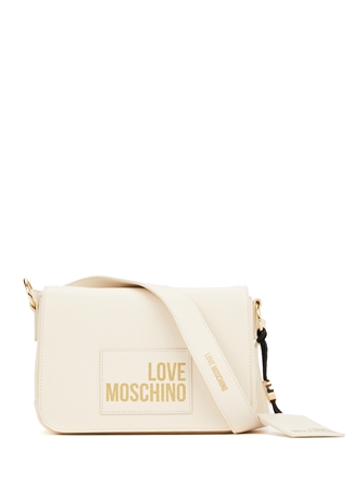 Love Moschino Kadın Beyaz Logo Detaylı Çanta Eu