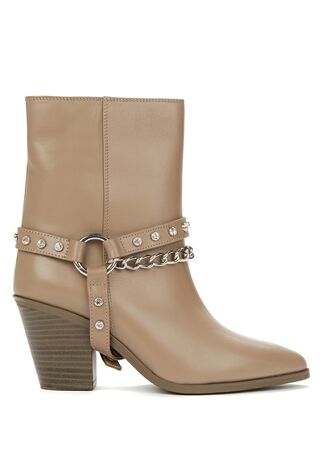 Network Kadın Vizon Süet Bot Bej 38 Eu