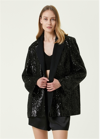 In the Mood for Love Kadın Lycia Siyah Kapüşonlu İşlemeli Abiye Ceket L EU In the Mood for Love Kadın Lycia Siyah Kapüşonlu İşlemeli Abiye Ceket L EU