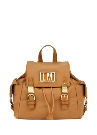Love Moschino Kadın Bej Logo Detaylı Sırt Çantası Eu