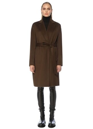 Joseph Kadın Cenda Haki Beli Kuşaklı Yün Palto 42 FR