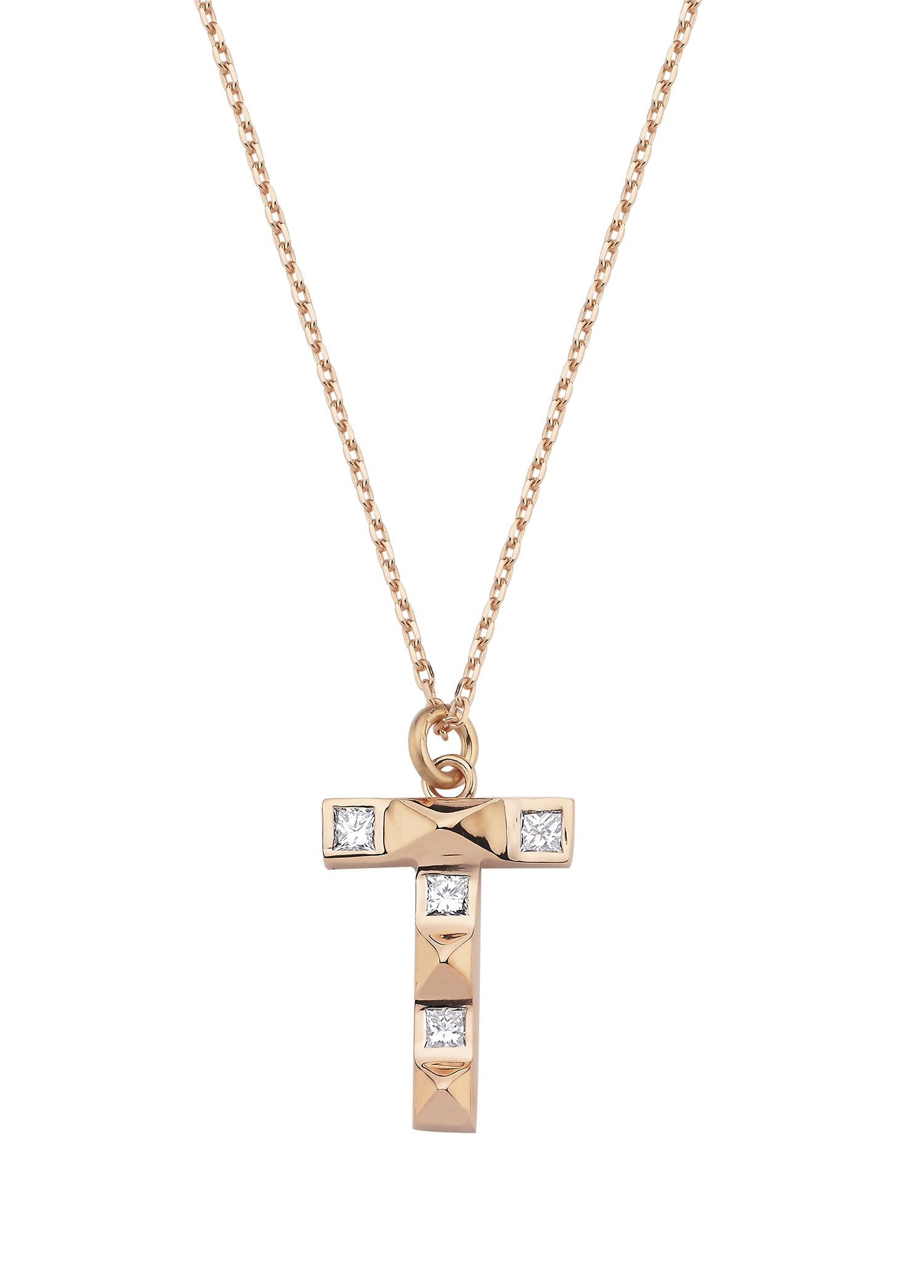 Dime Tribe - Diamond Detail Womens Gold Necklace