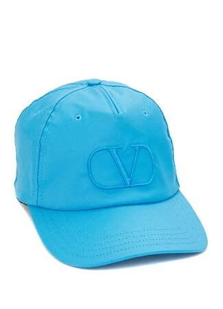 Valentino Garavani Erkek Mavi Logolu Şapka 59 EU