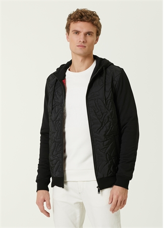 Beymen Club Erkek Siyah Kapüşonlu Monogram Logolu Mont XS Beymen Club Erkek Siyah Kapüşonlu Monogram Logolu Mont XS