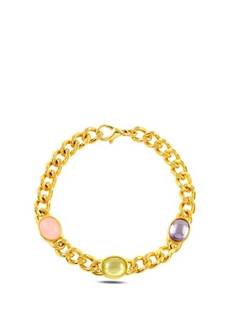 Felizist Kadın Soraya Zincir Formlu Boncuklu Altın Rengi Kaplama EU Felizist Kadın Soraya Zincir Formlu Boncuklu Altın Rengi Kaplama EU