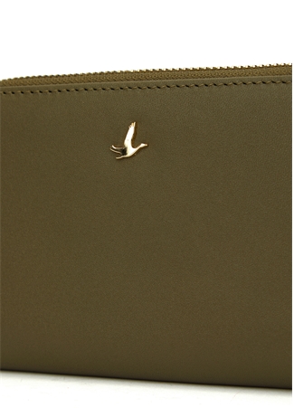 Beymen Club Kadın Haki Logolu Deri Cüzdan EU Beymen Club Kadın Haki Logolu Deri Cüzdan EU