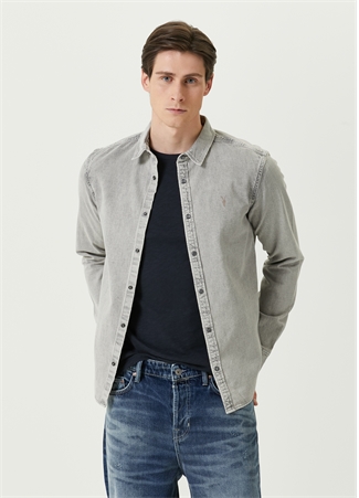 Allsaints Erkek Gömlek Gri Xs Eu Allsaints Erkek Gömlek Gri Xs Eu