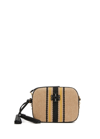 Tory Burch Kadın Bej Logo Detaylı Omuz Çantası Siyah EU Tory Burch Kadın Bej Logo Detaylı Omuz Çantası Siyah EU