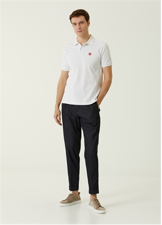 Kiton Erkek Lacivert Beli Büzgülü Pilili Jean Pantolon 40 US