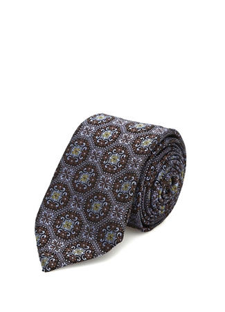 Pal Zileri Erkek Colorblocked Geometrik Desenli İpek Kravat EU Pal Zileri Erkek Colorblocked Geometrik Desenli İpek Kravat EU