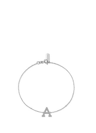 Mevaris Kadın Beta A Formlu Pırlantalı Altın Rengi Bileklik Beyaz EU