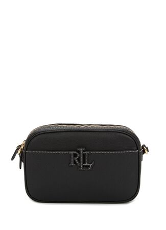 Lauren Ralph Kadın Carrie Siyah Deri Askılı Çapraz Çanta EU