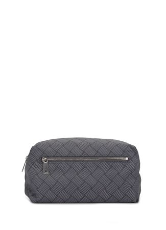 Bottega Veneta Erkek Gri Kareli Tıraş Çantası EU