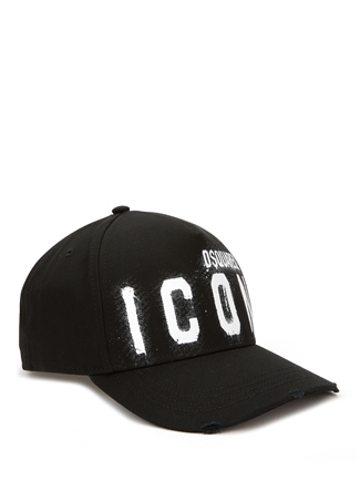 Dsquared2 Erkek Icon Siyah Logo Detaylı Şapka EU Dsquared2 Erkek Icon Siyah Logo Detaylı Şapka EU