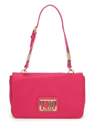 Love Moschino Kadın Şeftali Logo Detaylı Omuz Çantası Pembe EU
