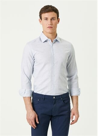 Palzileri Lab Erkek Mavi Çizgi Desenli Gömlek 4 IT