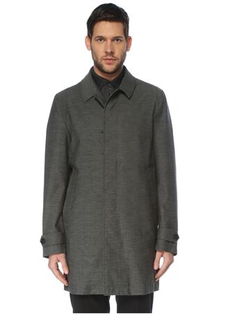 Palzileri Lab Erkek Koyu Gri Yün Pardösü 50 IT