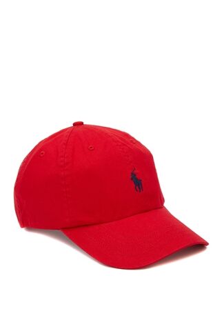 Polo Ralph Lauren Erkek Kırmızı Logo Nakışlı Şapka Mavi EU