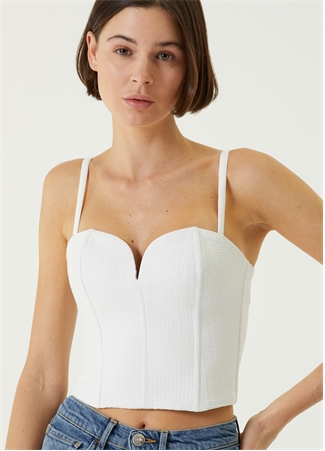 Etro Kadın Beyaz Kalp Yaka Body 40 IT