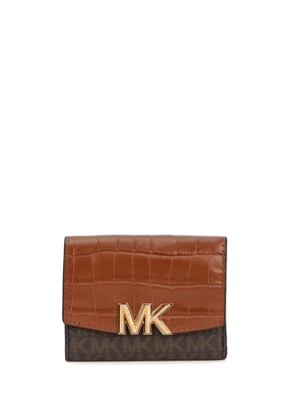 Michael Kors Kadın Taba Logo Detaylı Deri Cüzdan Turuncu EU