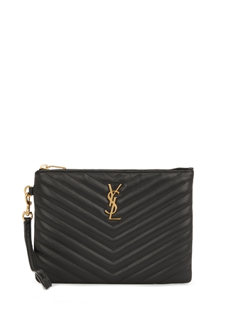 Kadın Monogram Siyah Deri El Portföyü EU Kadın Monogram Siyah Deri El Portföyü EU