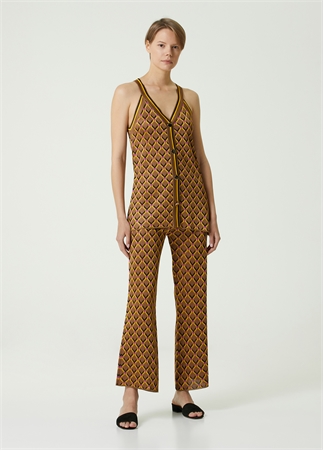 Beymen Club Kadın Bej Retro Desen Jakarlı Triko Pantolon Kahverengi XS Beymen Club Kadın Bej Retro Desen Jakarlı Triko Pantolon Kahverengi XS