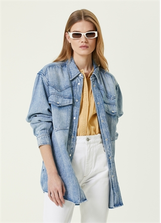 Etoile Isabel Marant Kadın Taniami Mavi Jean Gömlek 34 FR Etoile Isabel Marant Kadın Taniami Mavi Jean Gömlek 34 FR