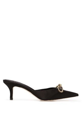 Serena Uziyel Kadın Catena Siyah Topuklu Deri Terlik 36 EU