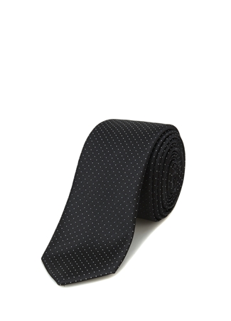 Palzileri Lab Erkek Siyah Mikro Desenli Kravat EU