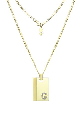 Her Story Kadın Harf Detaylı Altın Rengi Kolye EU