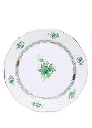 Herend Apponyı Desenli Porselen 25 cm Servis Tabağı Yeşil Herend Apponyı Desenli Porselen 25 cm Servis Tabağı Yeşil