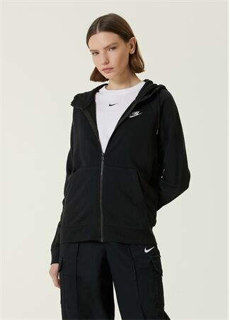 Nike Kadın Siyah Kapüşonlu Sweatshirt XS EU