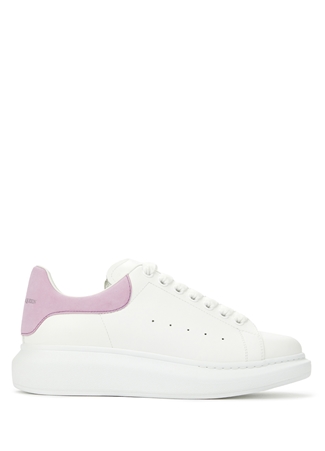 Alexander McQueen Kadın Oversize Beyaz Lila Deri Sneaker 35 EU