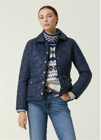 Polo Ralph Lauren Kadın Lacivert Dik Yaka Kapitoneli Ceket XS EU Polo Ralph Lauren Kadın Lacivert Dik Yaka Kapitoneli Ceket XS EU